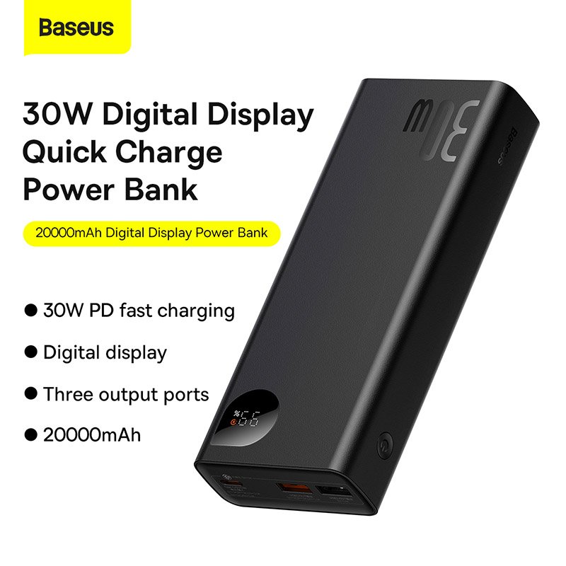 Baseus Adaman 20000mAh 30W Fast Charging Metal Power Bank