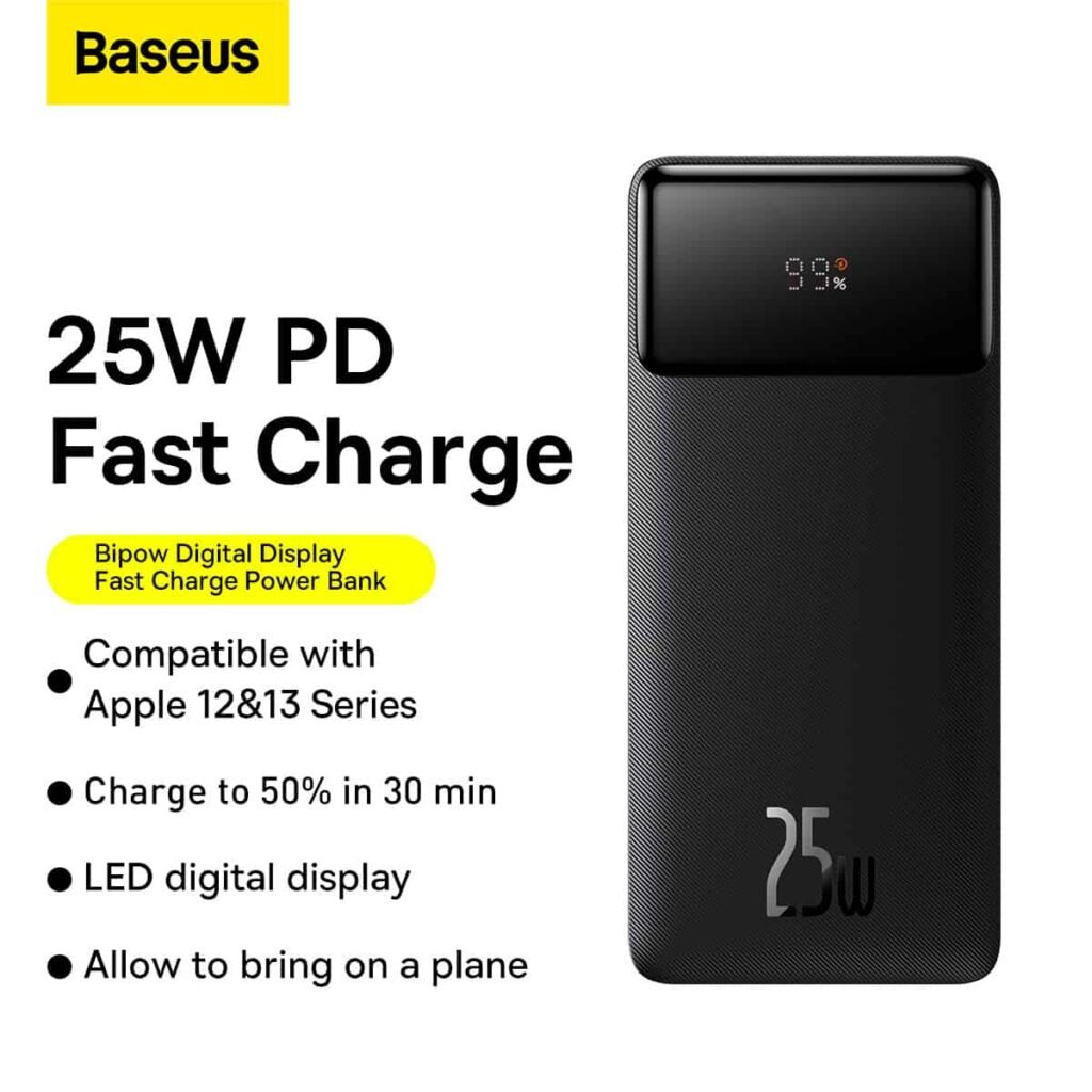 Baseus Bipow 20000mAh 25W Fast Charging Power Bank