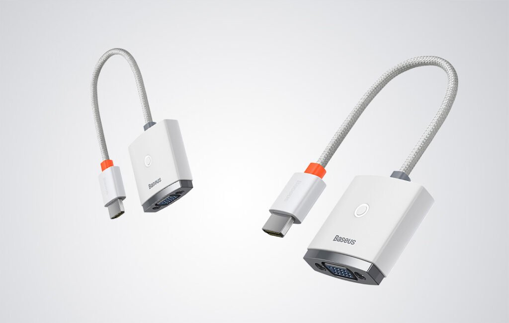 Baseus Lite Series HDMI To VGA Converter - White