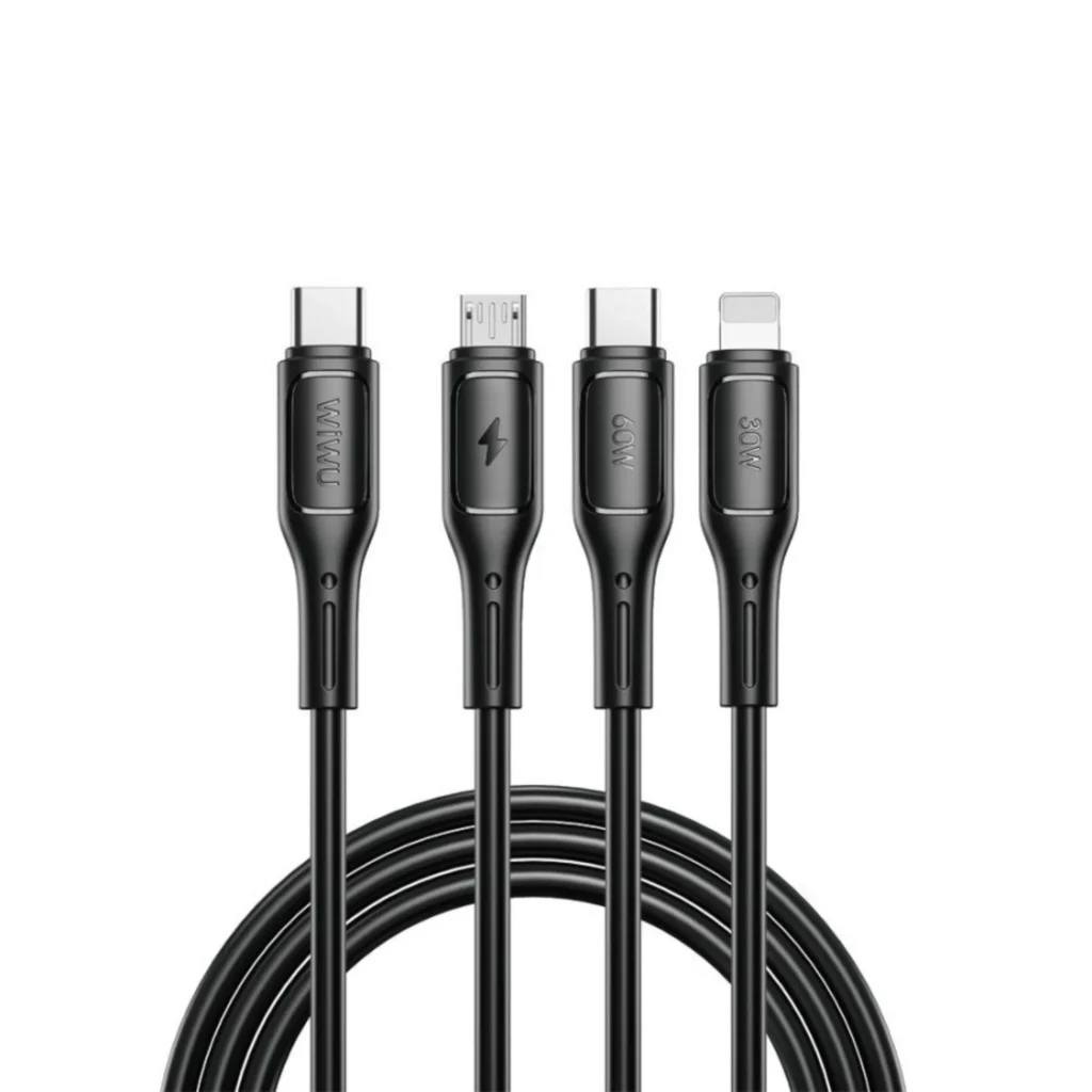 Buy WIWU Starlink 60W 1.2m USB-C To Micro + C + IP Cable